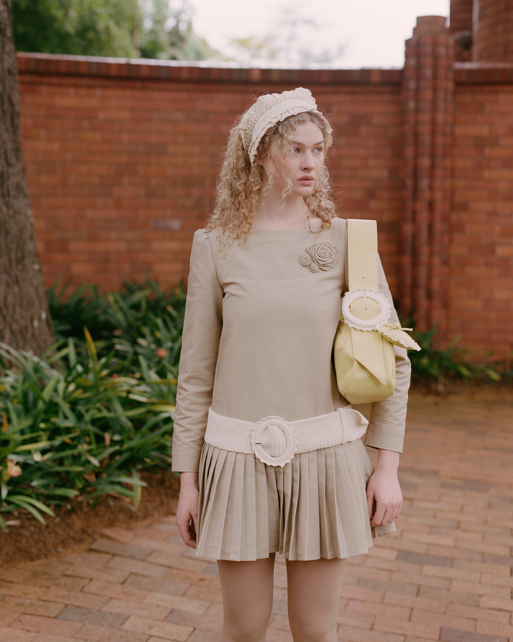 Dresses: Dropwaist Pleat Dress - Fawn - My mum made it – MY MUM MADE IT