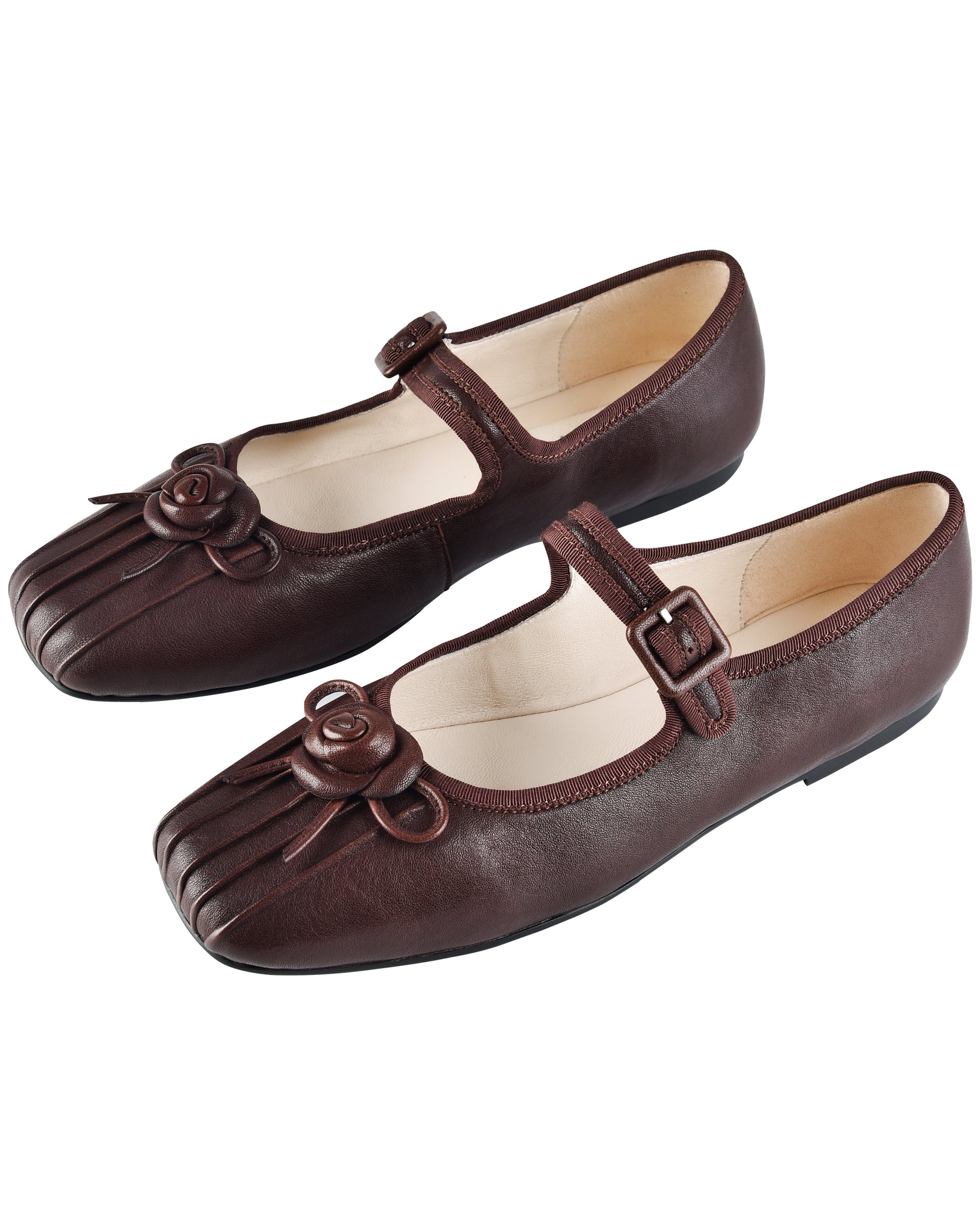 Shoes: Rosette Sheepskin Mary Janes - Saddle - My mum made it – MY MUM ...