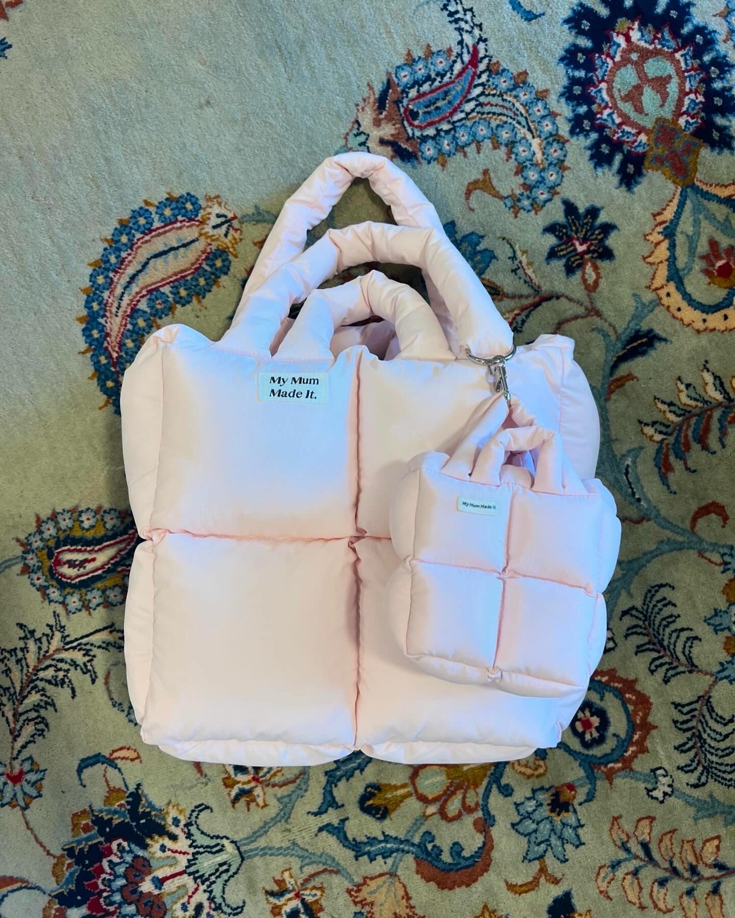 Puffer Mini Keychain Bag - Pink - MY MUM MADE IT