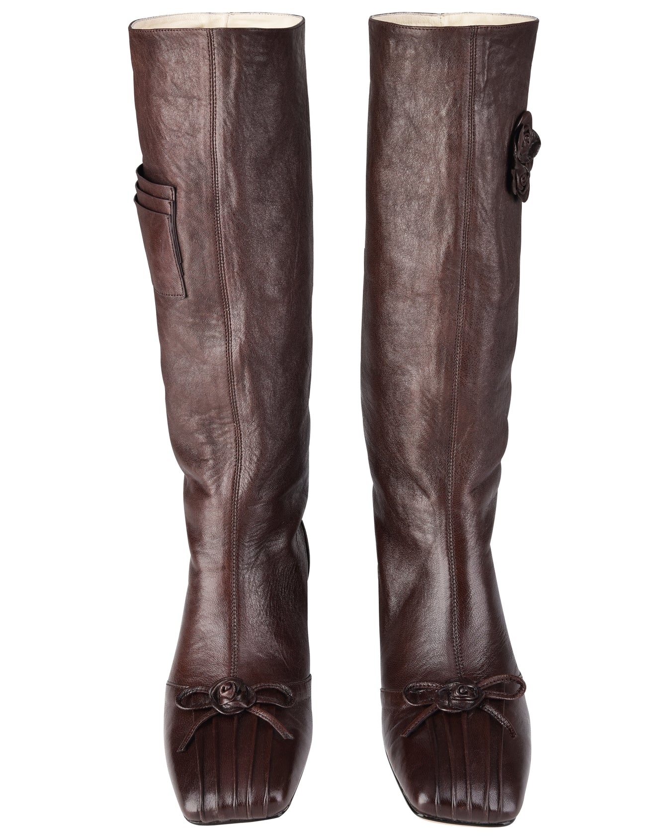 Shoes: Rosette Pocket Boots - Saddle - My mum made it – MY MUM MADE IT